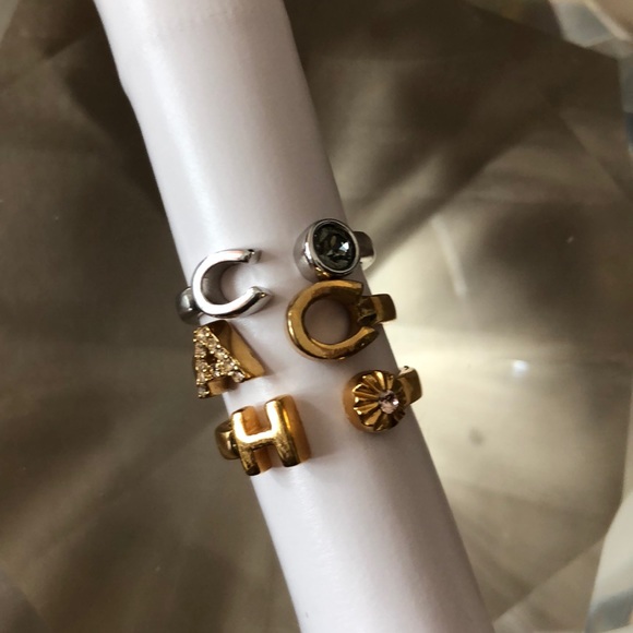 Coach | Jewelry | Authentic Coach Stack Rings Trio 3 Rings | Poshmark